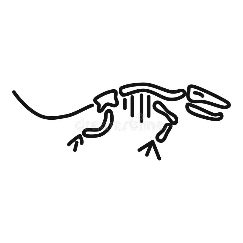 Varanus Skeleton Showing Bones and Ribs Structure Stock Vector ...