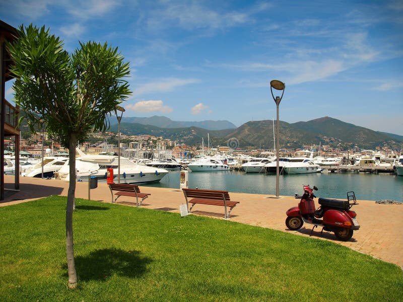 Varazze, Italy - Promenade Alongside the Marina Editorial Image - Image ...
