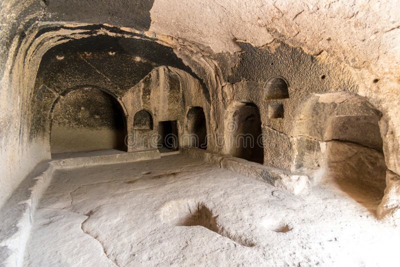 Vardzia Cave Room in Monastery Complex, Lesser Caucasus, Georgia Stock ...