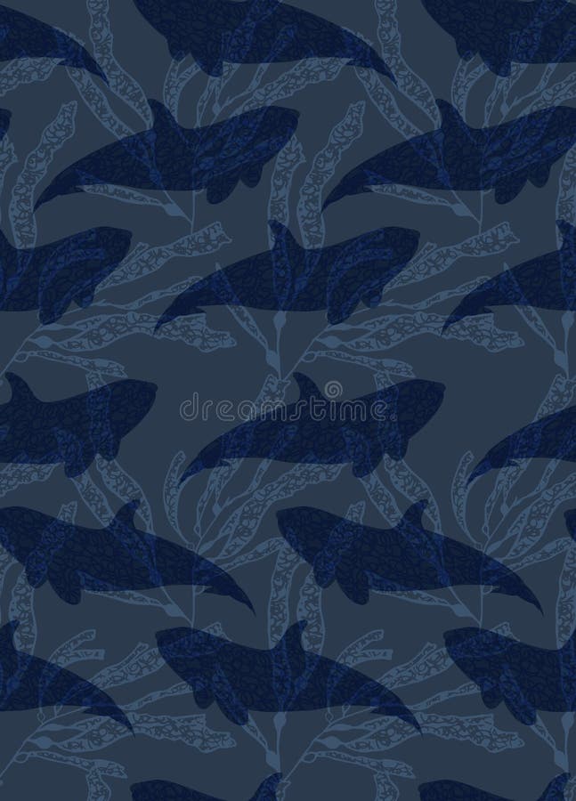 Varech De Recouvrement De Petits Poissons Sous-marins Illustration de ...