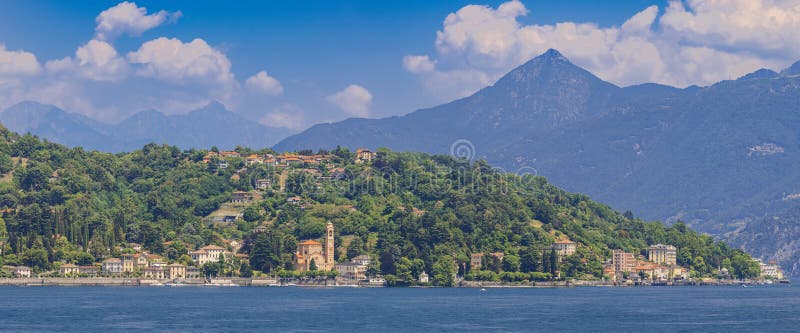 Varenna, Town, Panoramic View, Lake Como, Italy Stock Photo - Image of ...