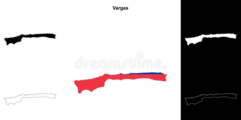 Vargas outline map stock vector. Illustration of silhouette - 323923912