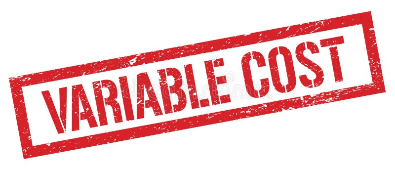 VARIABLE COST Red Grungy Rectangle Stamp Stock Illustration ...