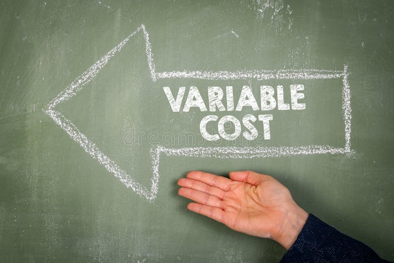VARIABLE COST. Text and Arrow on a Green Chalkboard Stock Image - Image ...