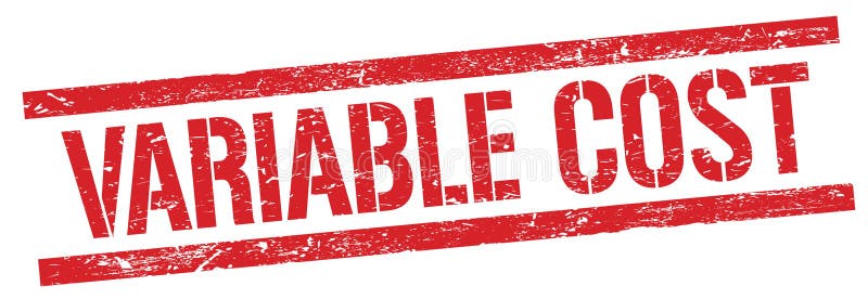 VARIABLE COST Text on Red Grungy Rectangle Stamp Stock Illustration ...