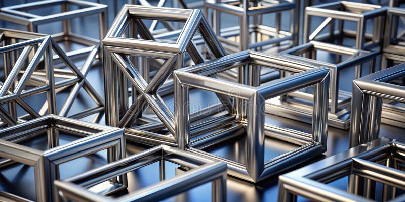 Variable Geometric Shapes of Different Smooth Steel Structures Steel ...