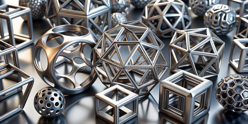 Variable Geometric Shapes of Different Smooth Steel Structures Steel ...