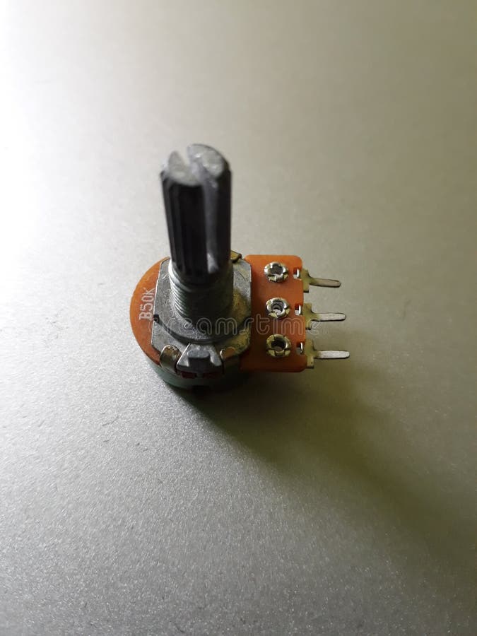 Variable Resistor Or Potentiometer Stock Image Image Of Hand