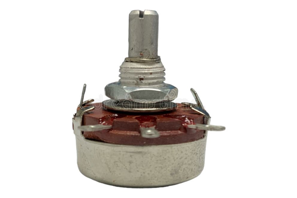 The Variable Resistor Potentiometer on White Background Stock Photo ...