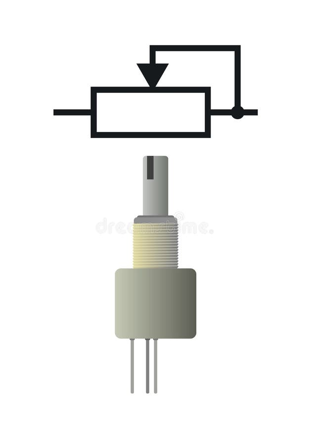 Variable Resistor Symbol Icon Of 3 Types Color Black And White