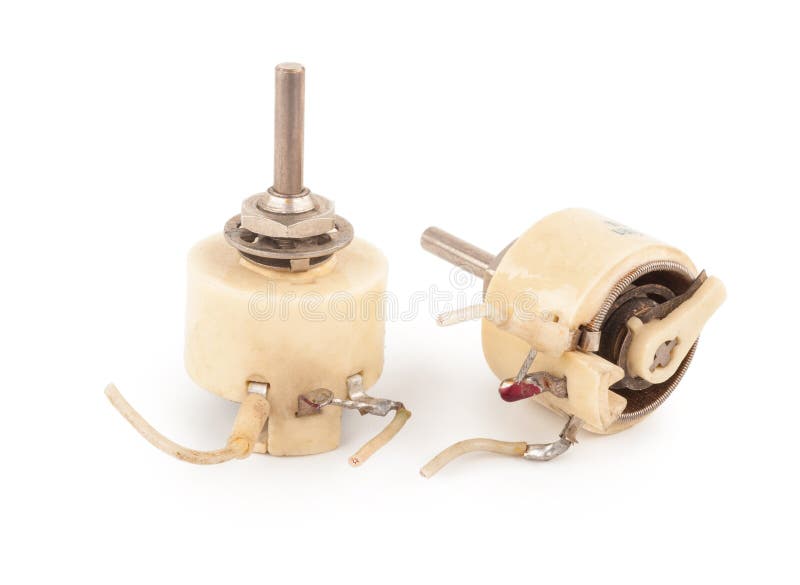 Variable resistor stock image. Image of device, white - 90911631