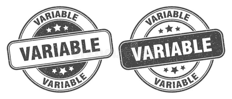 Variable Stamp. Variable Label. Round Grunge Sign Stock Vector ...