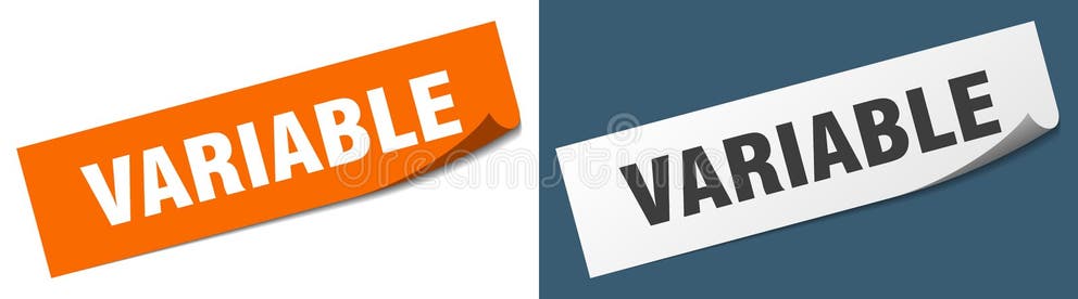 Variable Sticker. Variable Sign Set Stock Vector - Illustration of ...