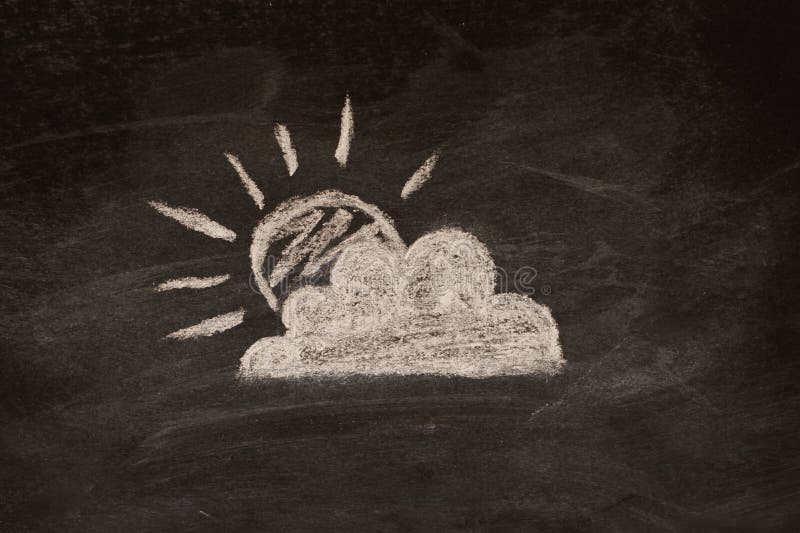 Variable Unity Icon Drawn in Chalk on the Blackboard. Stock Image ...