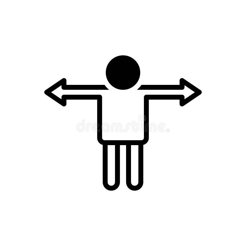 Black Solid Icon for Variance, Man and Direction Stock Vector ...