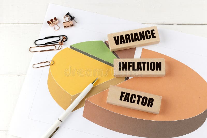Variance Inflation Factor Concept with Wooden Blocks on a Pie Chart ...