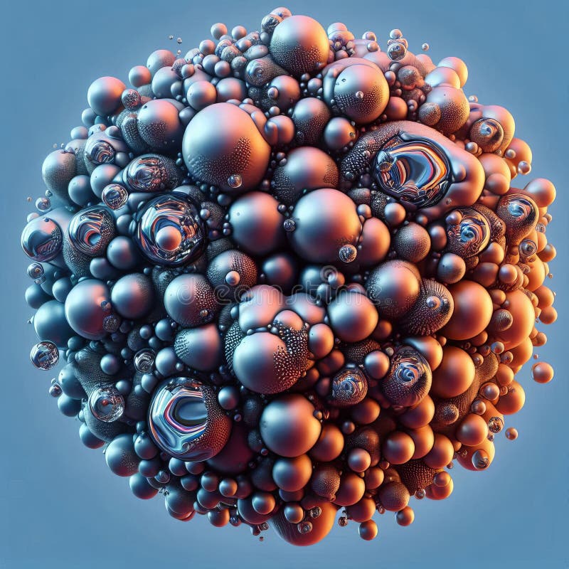 Variant a Cluster of Small Semi Transparent Drops Each with Diff Stock ...