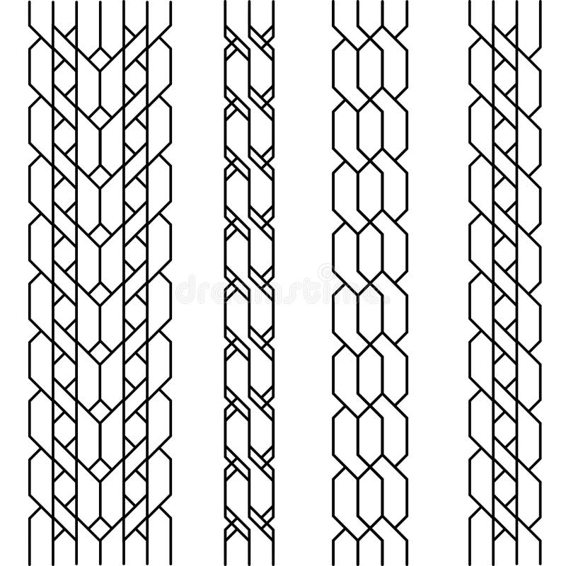 Pattern Braided the Braid of the Lines Stock Illustration ...