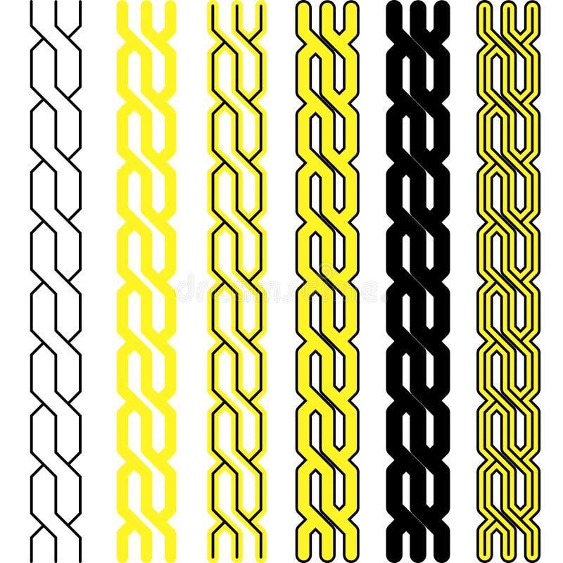 Pattern Braided the Braid of the Lines Stock Illustration ...