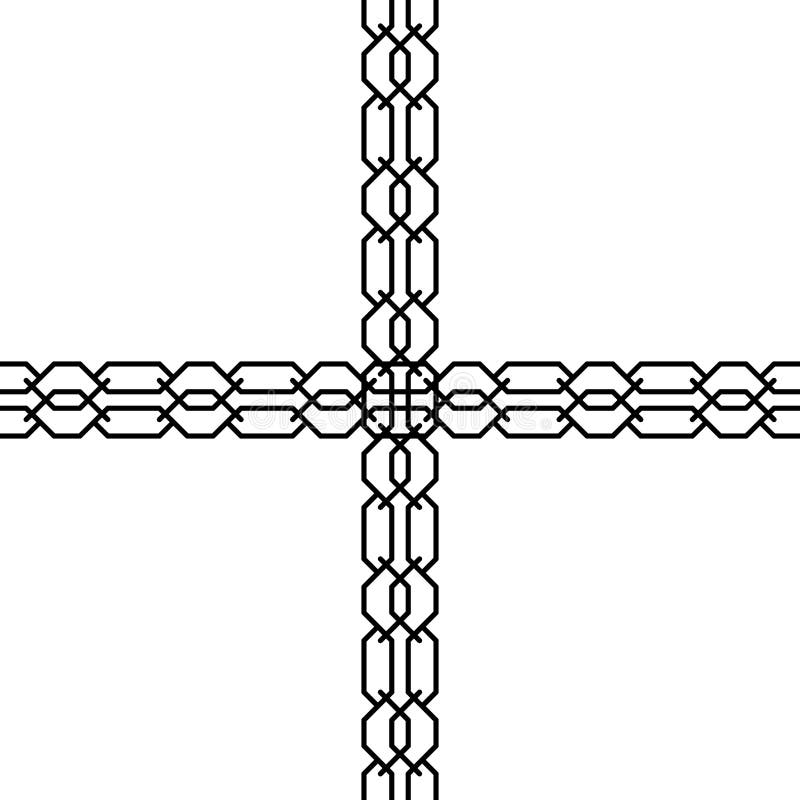 Pattern Braided the Braid of the Lines Stock Illustration ...