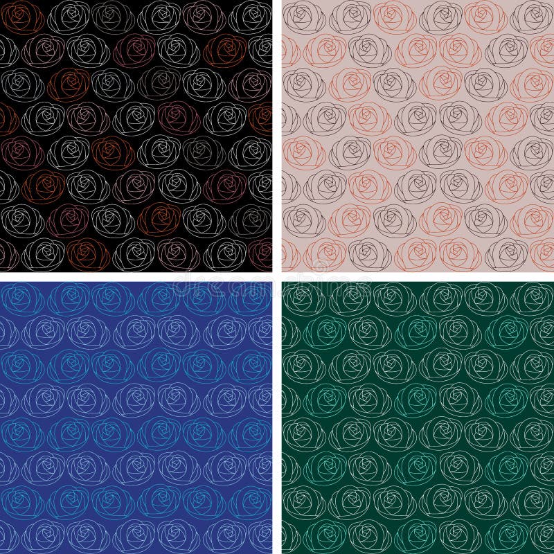 Variant stock vector. Illustration of rose, seamless - 69923126