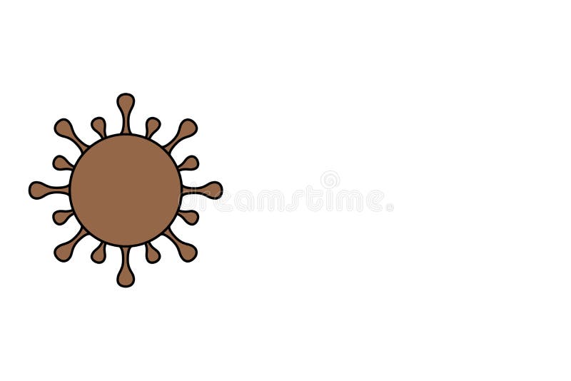 Virus. Design of a Brown Virus Representing Monkeypox. White Background ...