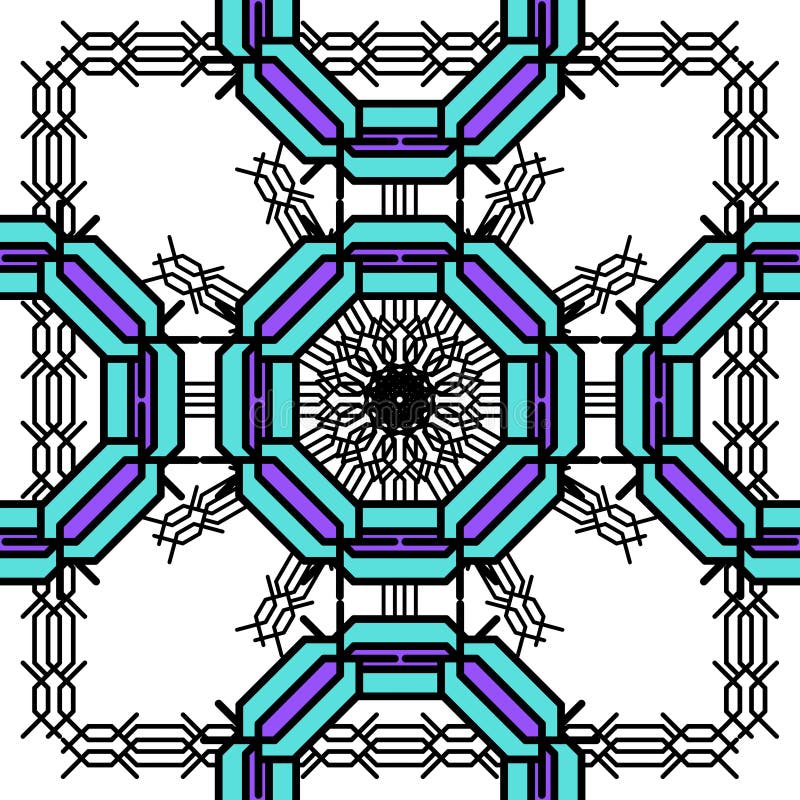 Pattern a Multi Colored Braided Stripe Made of Lines Stock Illustration ...