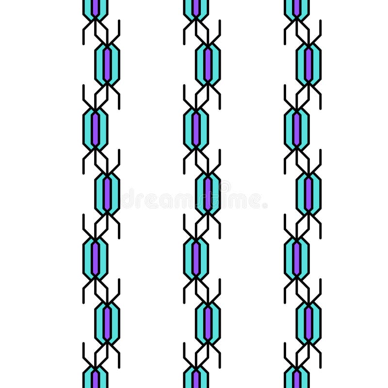 Pattern a Multi Colored Braided Stripe Made of Lines Stock Illustration ...