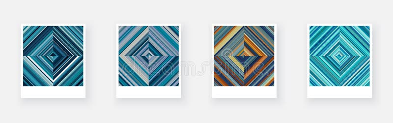 Variants of Paper Card with Square Checkered Striped Water Patterns ...