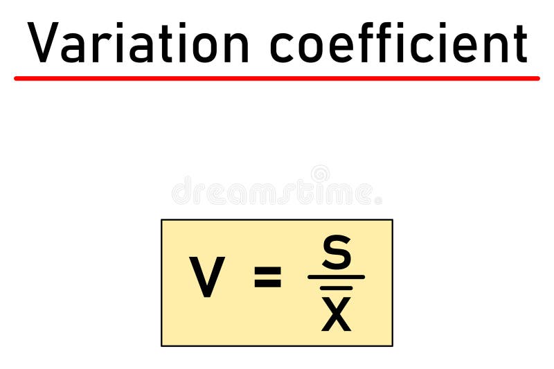 Variation Coefficient - Formula for Calculation Stock Illustration ...