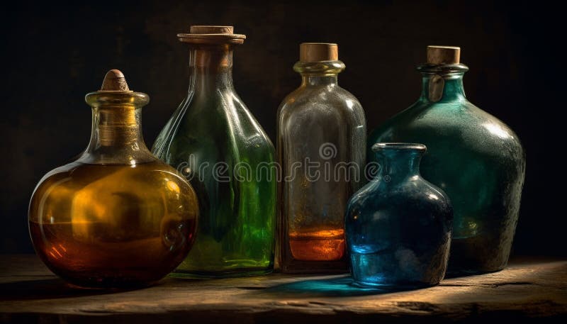 Variation in Glass Container Design for Alcohol and Medicine Storage ...