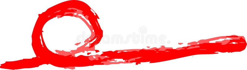 Variation of Handwritten Horizontal Red Lines Stock Vector ...