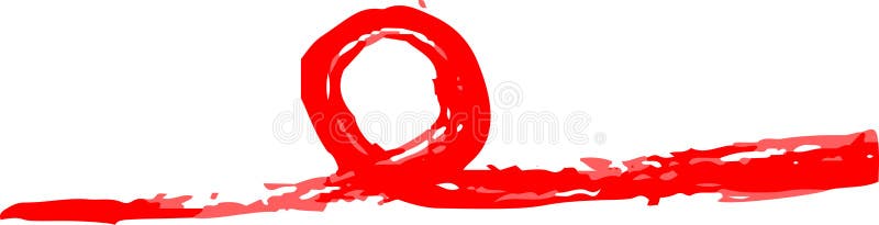 Variation of Handwritten Horizontal Red Lines Stock Vector ...