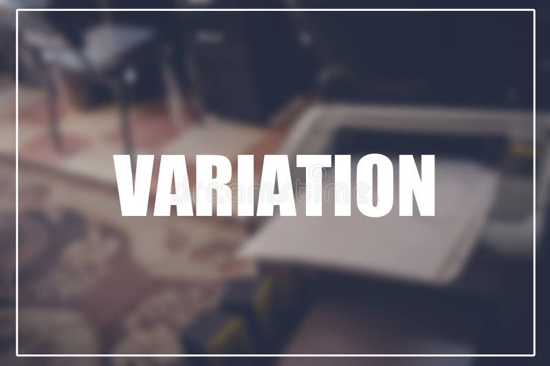 Variation Word with Blurring Business Background Stock Photo - Image of ...
