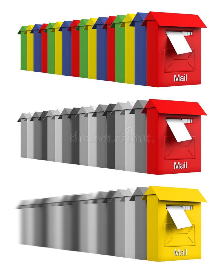 Variations stock illustration. Illustration of letterbox - 8096543