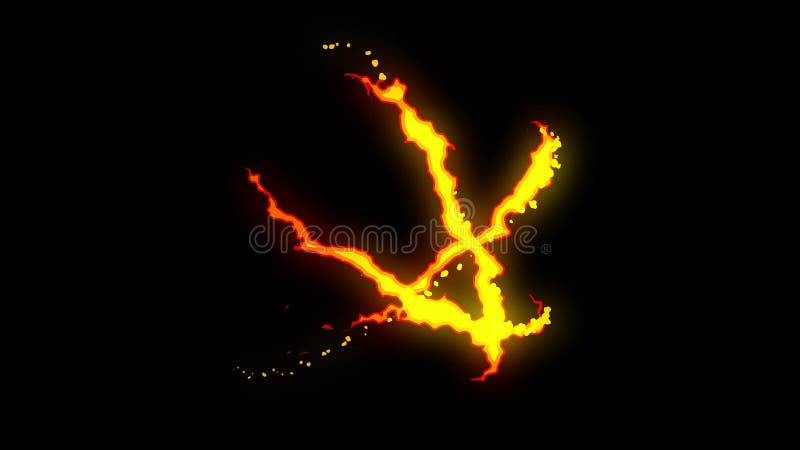 Cartoon Comic Animation, Fire Lightning Curve Animation, Loop ...