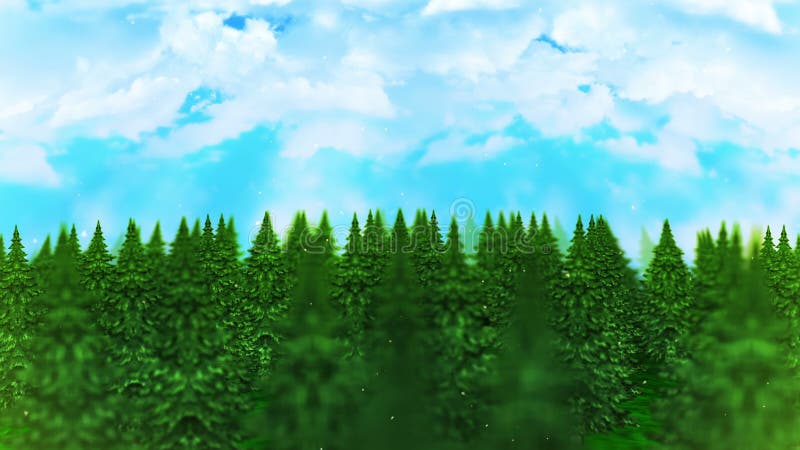Forest Landscape Graphic, Abstract Nature Background, Loop Animation ...