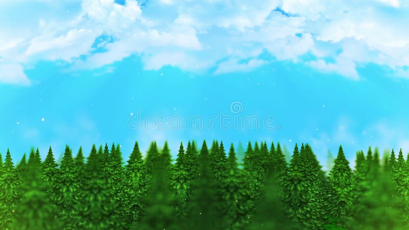 Forest Landscape Graphic, Abstract Nature Background, Loop Animation ...