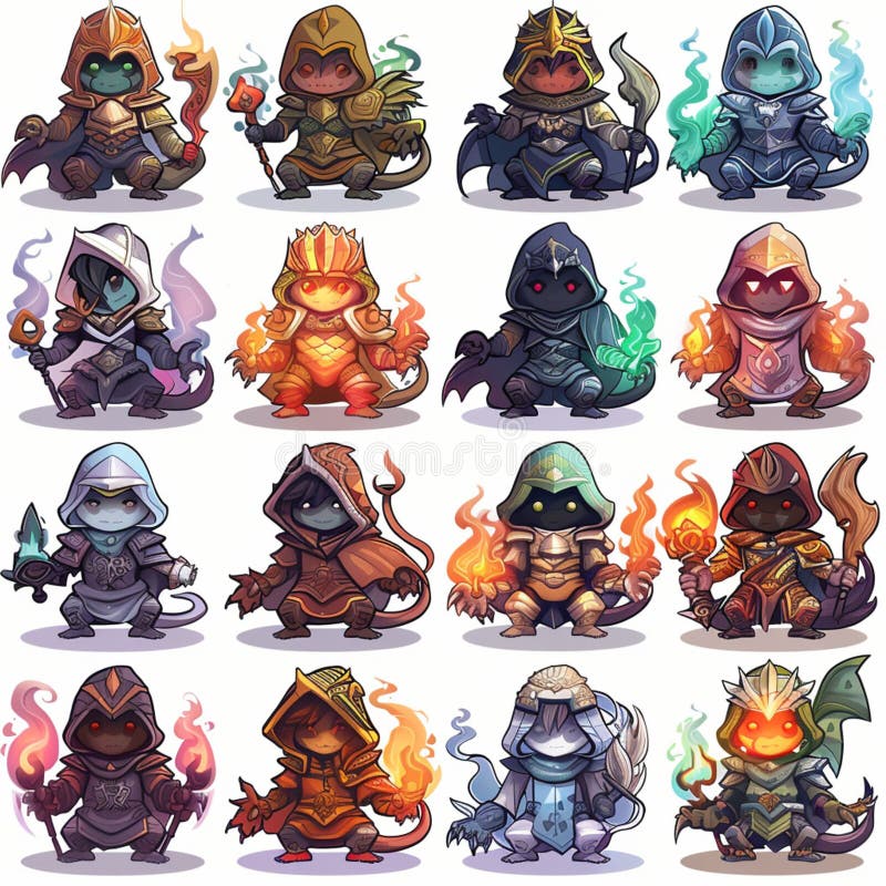 Variations Icon Sprite Sheet for Mobile Game Stock Illustration ...