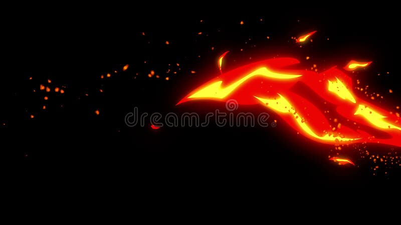 Fire Animation. Manga and Comic Style. Cartoon Loop Animation. Stock ...