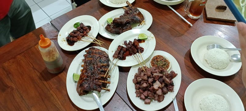 Variations of pork menu stock photo. Image of dinner - 264303804