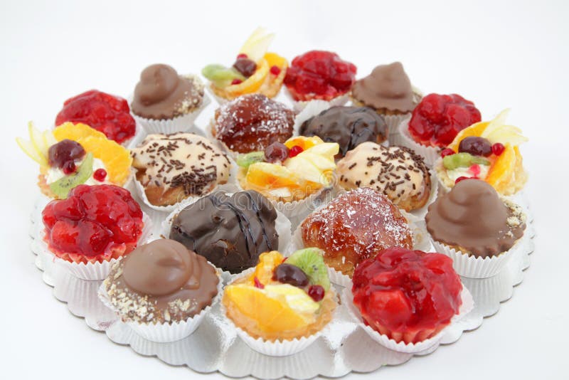 Variations of small cakes stock image. Image of refreshment - 31386497
