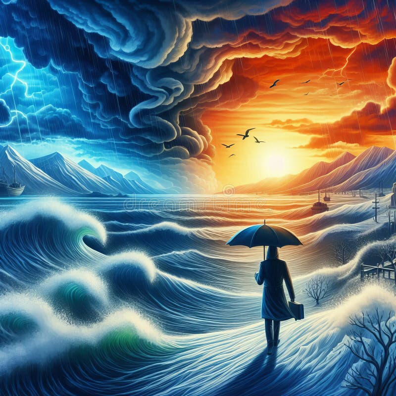 Different Weather Events Compositions Stock Illustrations – 1 Different ...