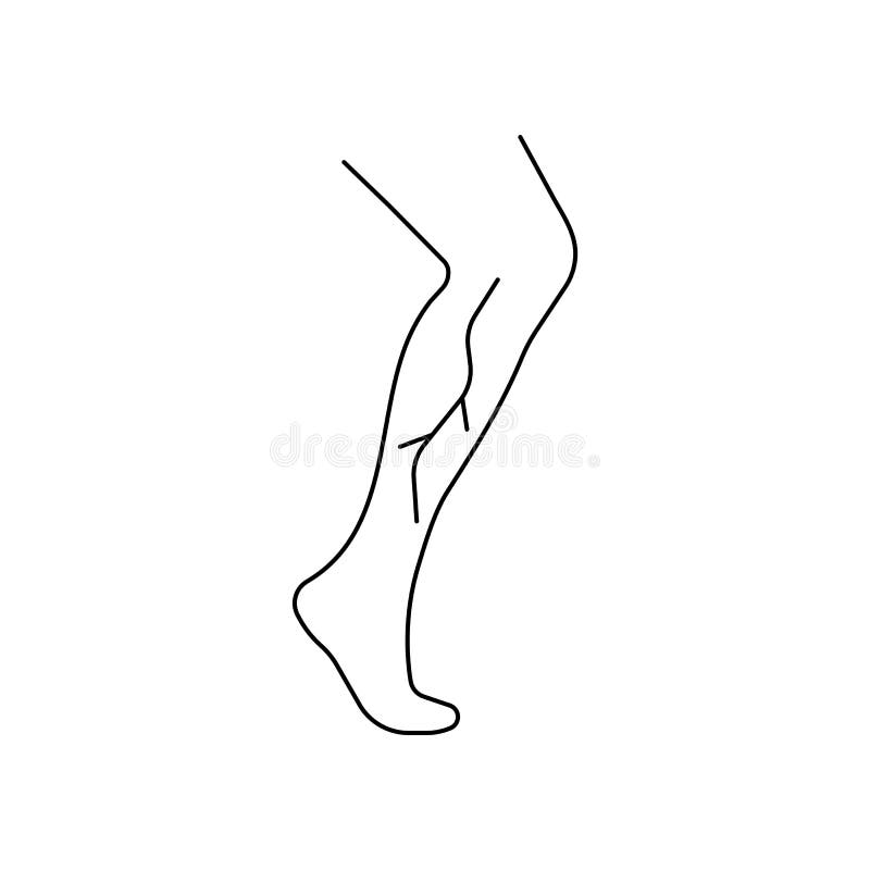 Varicose veins icon stock vector. Illustration of reticular - 254100373
