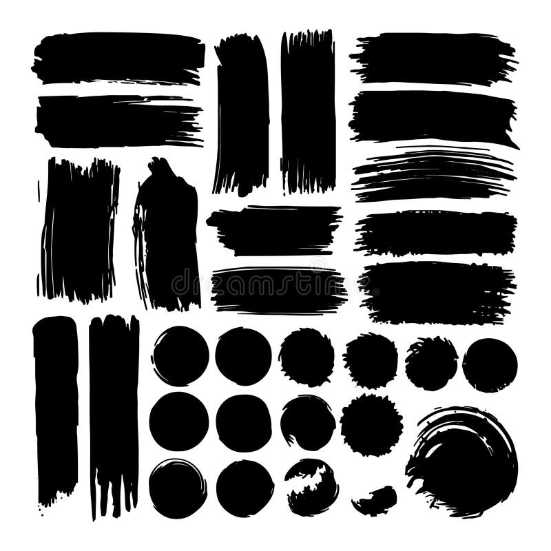 A Varied Collection of Ink Brush Strokes in Different Styles and ...