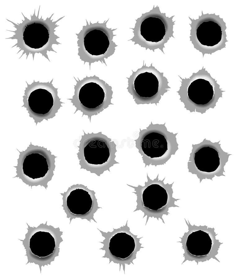 Variety of Bullet Hole Designs in Different Sizes and Styles for Your ...