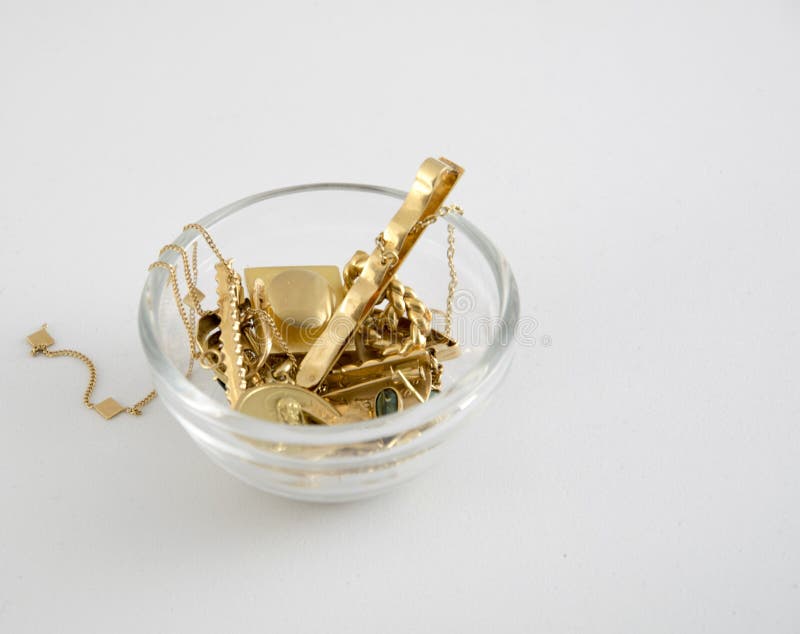 Varied gold objects. stock photo. Image of objects, sell - 168887640
