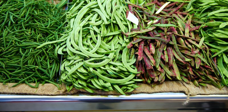 Varied Green Beans from Mediterranean Stock Image - Image of abundance ...