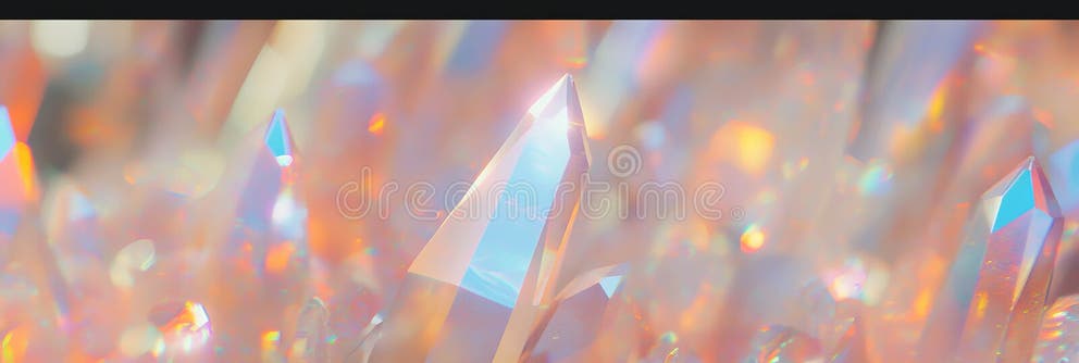 Varied Light Reflections from Intricate Crystal Flares Creating Depth ...