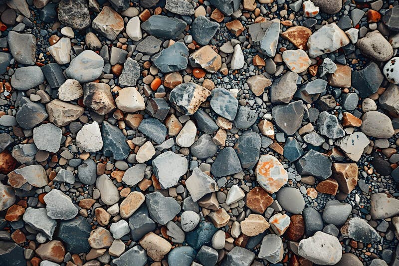 Varied Pebbles and Rocks Texture Stock Illustration - Illustration of ...